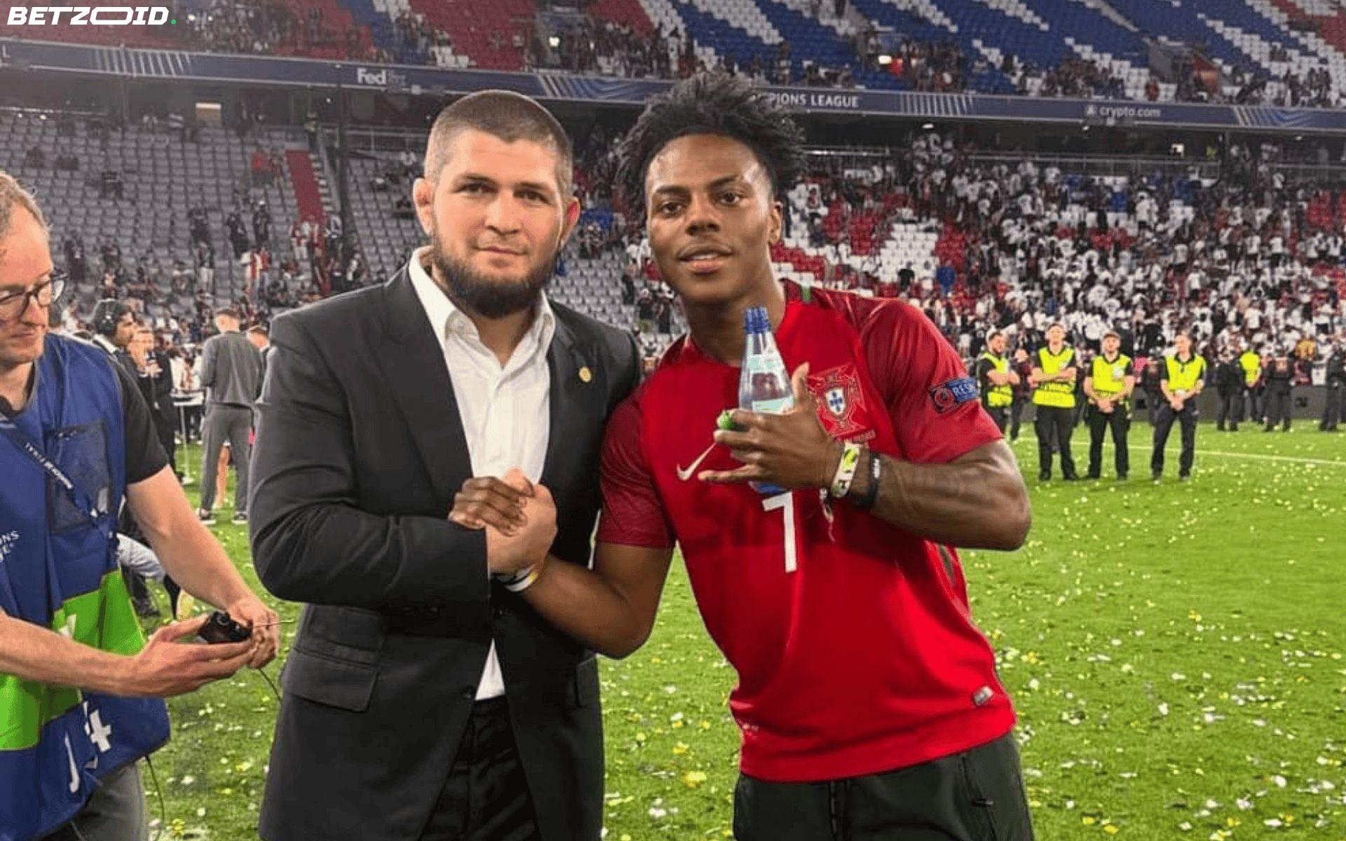 Khabib Nurmagomedov Playfully Warns IShowSpeed at UCL Final