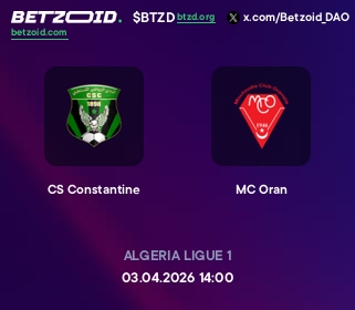 CS Constantine vs MC Oran (03.04.2026) Predictions & Tips Algeria Ligue 1