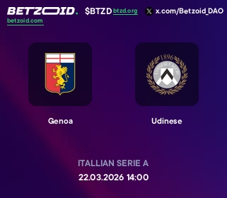 Genoa vs Udinese (22.03.2026) Itallian Serie A Free Betting Tips & Odds