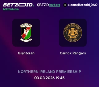 Glentoran vs Carrick Rangers (03.03.2026) Northern Ireland Premiership ...